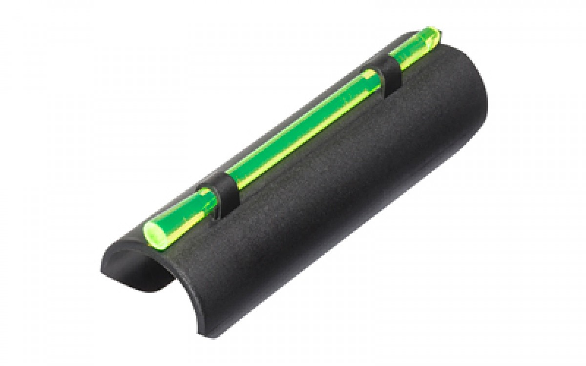 Hi Viz Plain Round Barrel Snap-on Shotgun Sight Green Fiber Optic 12/16 ...
