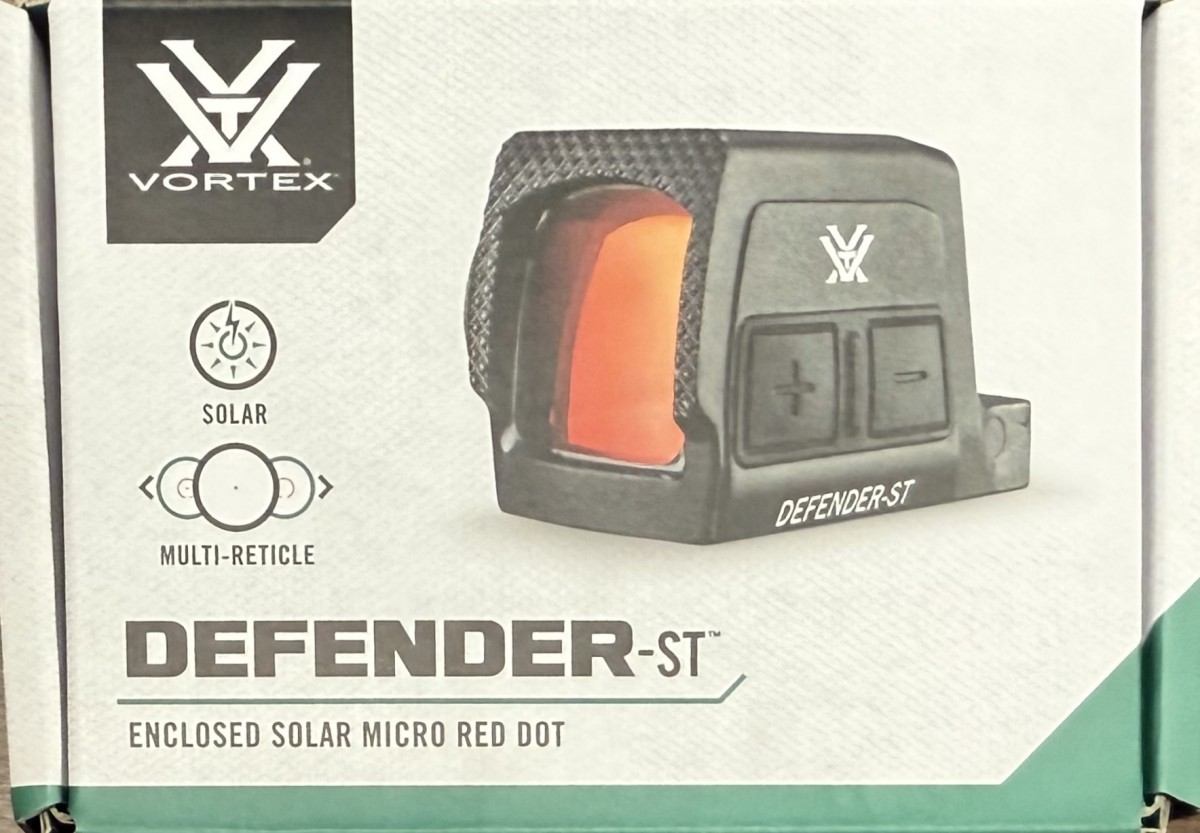 Vortex Defender-ST Full Size Enclosed Solar Red Dot 3/32 MOA Circle Dot ...
